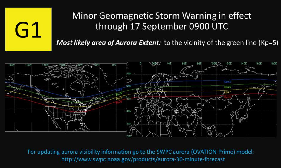 G1 (Minor) Geomagnetic Storm Warning in effect through 17/0900 UTC ... G1 (Minor) Geomagnetic Storm Warning in effect through 17/0900 UTC ...